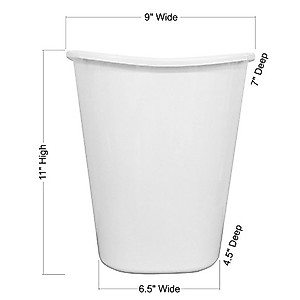 RNK Shops Girly Girl Waste Basket - Double Sided (White) (Personalized)
