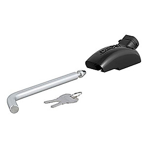 CURT 23256 5th Wheel Base Rail Lock, 1/2-Inch Pin Diameter, Fits All Industry-Standard Rails,Black & Chrome