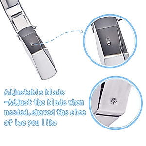ARC USA, BQ35 2 PCS Hand Ice Shaver with Adjustable Blade, Stainless Steel Ice Machine, Ice Shavers for Snow Cones and juice, Mexican Ice Maker