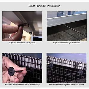 Solar Panel Bird/Critter Guard Fastener Clips | for Attaching Bird and Squirrel Guard Wire to Solar Panels Premium Quality | Installs and Removes Without Damage 50 Plastic ABS Clips