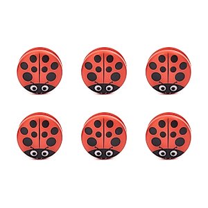 Kikkerland - Ladybug Bag Clips Set Of 6 - BC22 Red, One Size