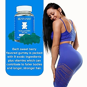 BEARVANA Bum Support Gummies for Women | Workout Enhancement | Berry Flavored | Multivitamins | Natural Botanical Blend | Tone Curves | Boost Confidence | Women’s Fitness Supplement (60 Count)