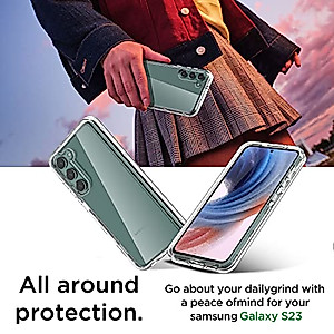AICase for Galaxy S23 Case Clear Case(6.1"),Heavy Duty Drop Protection Full Body Rugged Shockproof/Dust Proof 3-Layer Military Protective Tough Durable for Samsung S23 6.1 5G
