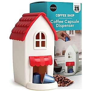 Coffee Shop Coffee Pod Holder by OTOTO - Nespresso Pods Holder, Coffee Pod Organizer for Coffee Station - Coffee Containers for Coffee Bar - Coffee Pod Storage, Coffee Pods Holder for 25 Pods