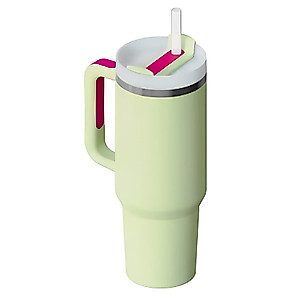 40oz Quencher Adventure modern tumbler, Stainless Steel Vacuum Insulated Tumbler, Travel Tumbler With Lid and Straw (Light green)