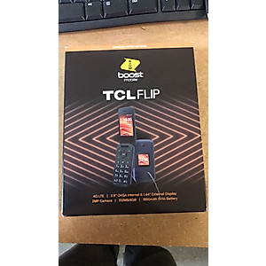 Boost Mobile TCL Flip 4G LTE FlipPhone, Black - Prepaid Phone - Carrier Locked to