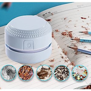 Mini Portable Handheld Cordless Tabletop Crumb Sweeper Desktop Vacuum Cleaner Black