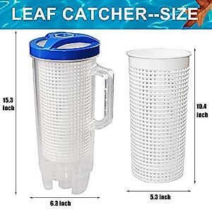 Large Pool Leaf Canister Catcher, in-line Pool Filter Canister Compatible with Hayward Pool Vacuum Cleaner,with Mesh Basket for Suction Automatic & Manual Pool Cleaners
