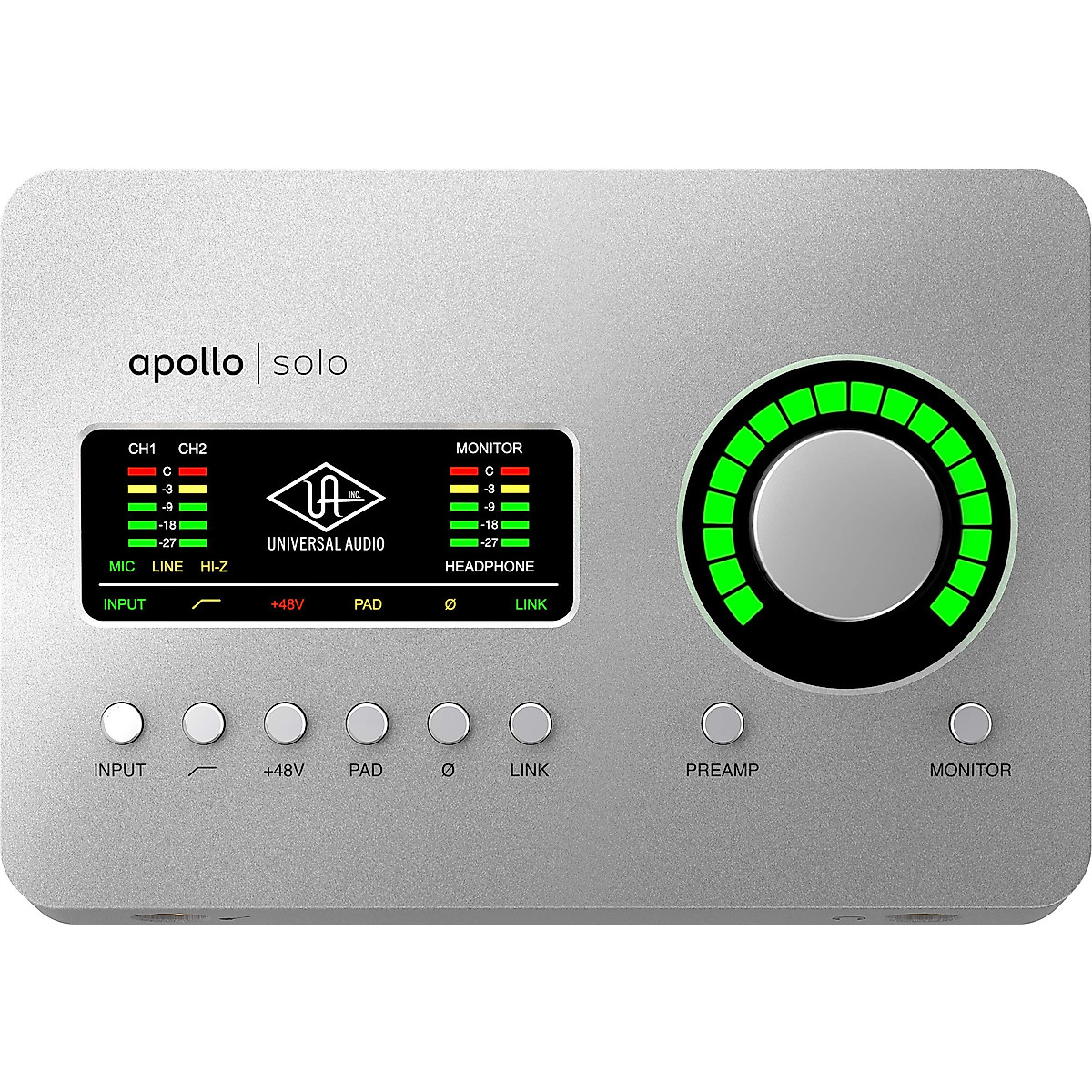 Universal Audio Apollo Solo Heritage Edition (APLS-HE) and Audio-Technica ATH-M50X Professional Studio Monitor Headphones