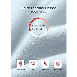 BALEAF Women's Long Fleece Jacket Full Zip Polar Fleece Hoodie Soft Lightweight Winter Coat Light Grey M