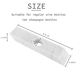 JIMEI Marble Bottle Wine Holder – Tabletop Wine Rack – Single Wine Holder Stand for Cabinet and Shelf Décor – Freestanding Wine Display & Storage Accessories for Home bar – Self-Balance