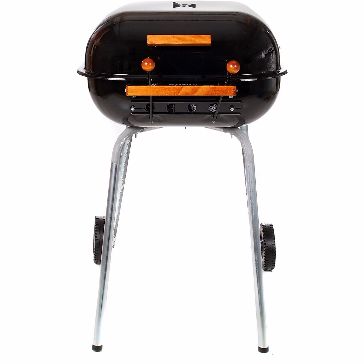 Americana The Swinger with an adjustable six-position cooking grid in black