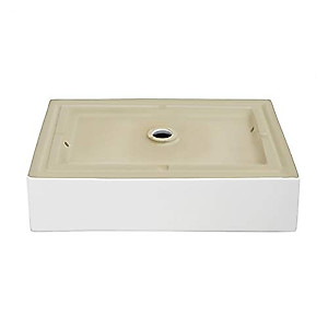 Swiss Madison SM-VS282 Voltaire Wide Rectangle Vessel Sink, Glossy White