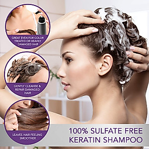 Inova Professional Silk Keratin - Smooth Protection Sulfate-Free Shampoo, 27 Fluid Ounce