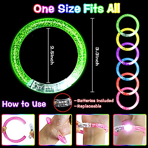 24 Pack Halloween Party Favors Bracelets Glow in the Dark Bracelets, Halloween Treats Party Favors Light Up Bracelet Halloween Glow Sticks Bracelet for Non Candy Treats Halloween Party Supplies