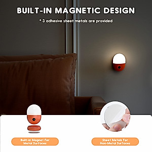 UNEEDE Motion Sensor Night Lights for Kids Room, Cute Mini Rechargeable Baby Led Nightlight, Portable Magnetic Nursery Capsule Night Lamp with Soft Warm Light for Toddler Hallway Toilet Stairs Wall