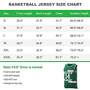 Kobejersey 14 Bel Air Academy Basketball Jersey S-XXXL (Green, XL)