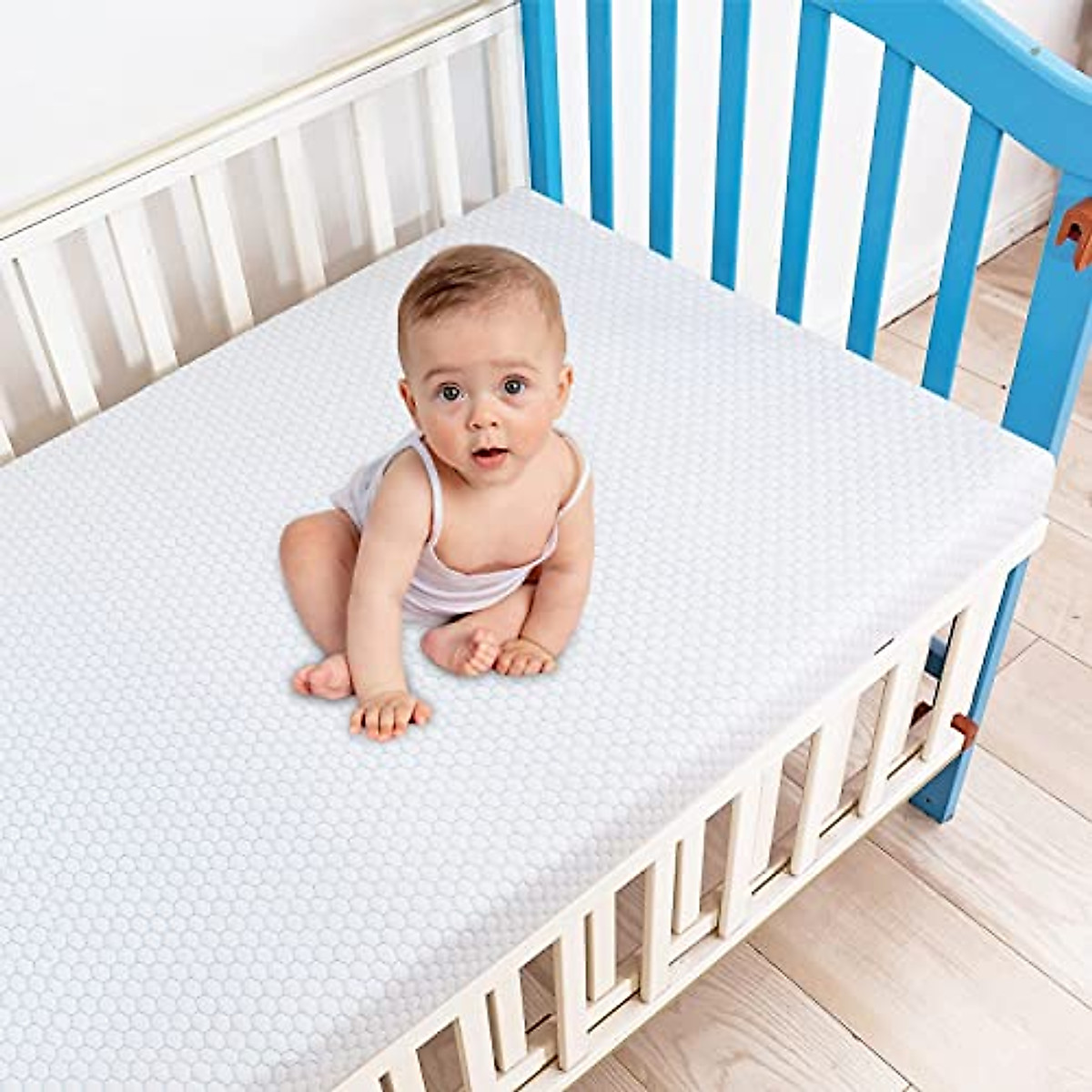 Hush Hutting Pack and Play Mattress, Portable Mattresses Topper, Memory Foam Mattress with Removable Cover, Quiet and Odorless Playard Mattress Fits Pack N Play, 38"x26"x3"