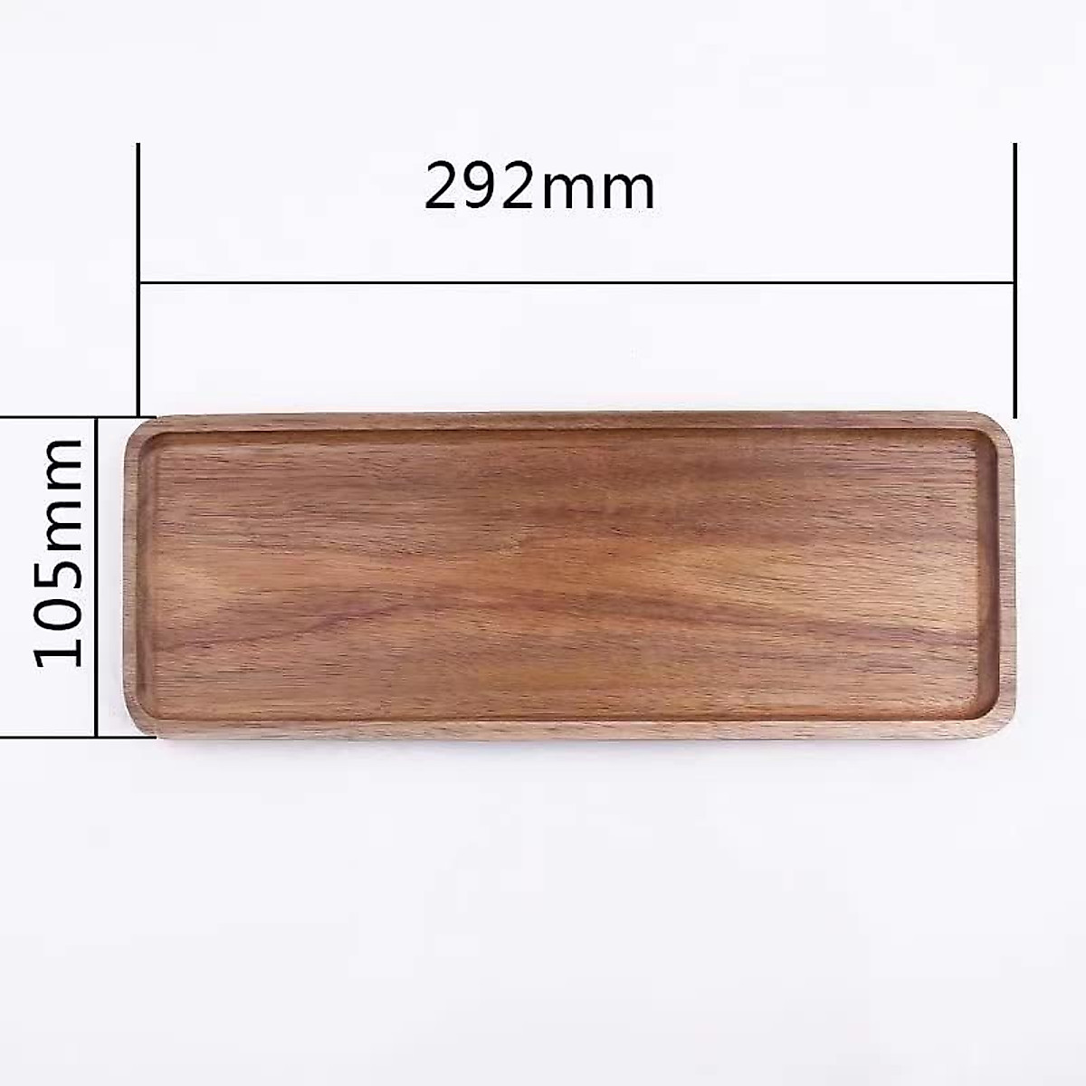 2pcs Solid Wood Severing Platters Rectangular Trays Highly Durable Dishwasher Safe Party Snack Fruit Plates for Home Decor, Food, Vegetables, Fruit, Charcuterie, Appetizer Serving Tray, Cheese Board