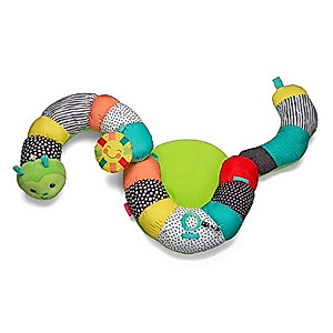 Infantino Prop-A-Pillar Tummy Time & Seated Support - Pillow Support for Newborn and Older Babies, with Detachable Support Pillow and Toys, 3 Piece Set (Pack of 1)