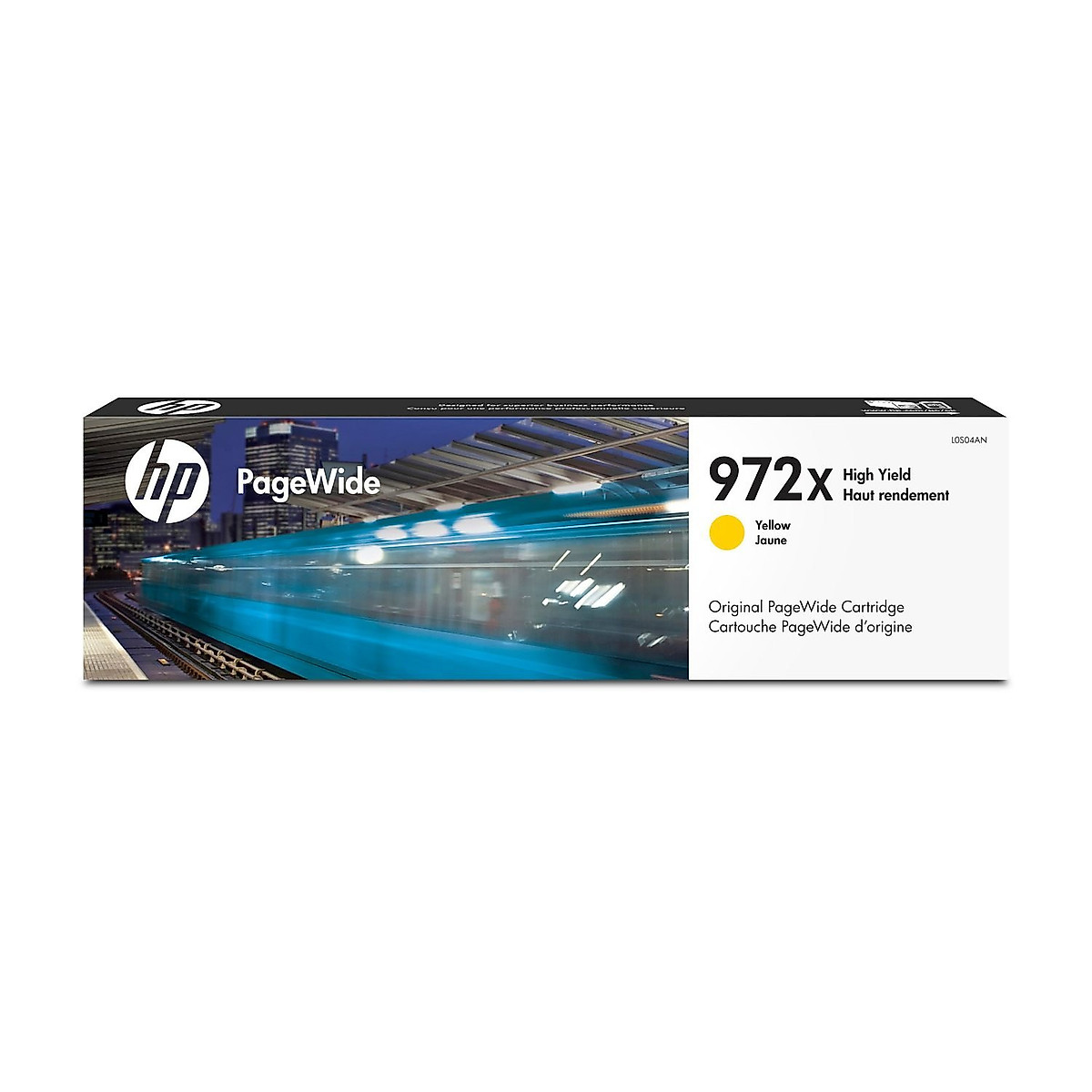 Hp Printing 972X Genuine PageWide Color and Black High Yield Toner Set (F6T84AN, L0R98AN, L0S01AN, L0S04AN)
