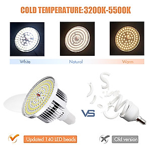 Andoer 85W LED Light Bulb 3000K-6500K Photography Lamp Bulb Energy-Saving Adjustable Brightness E27 Mount with Remote Control for Photography Studio Home Warehouse Office Hotel (1 Pack)