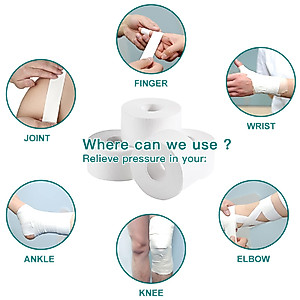 Dimora White Athletic Tape 4-Pack - 60 Yards Strong Adhesive Sports Tape in Total, NO Sticky Residue Easy Tear, Best Sport Tape for Athletes & Fitness Enthusiasts of All Levels (1.5in X 45ft Roll)