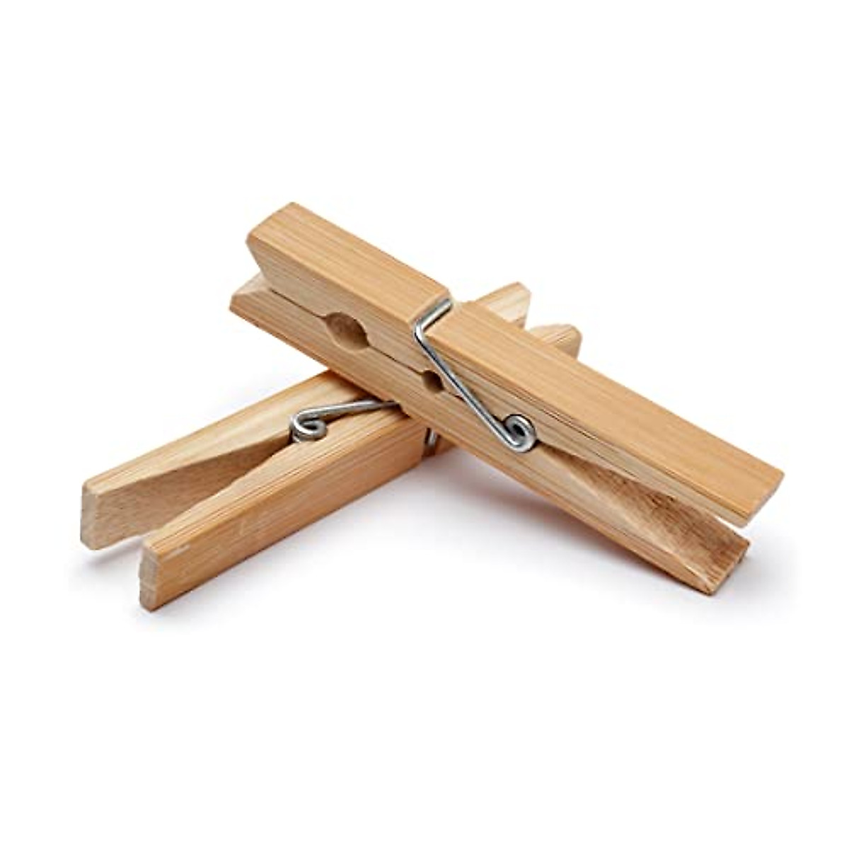 DecorRack Wooden Clothespins, Natural Wood Clothes Pegs, Arts and Craft Pins, Snack Clips, Indoor/Outdoor (Set of 96)