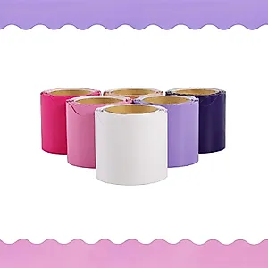 6 Rolls Colorful Bulletin Board Borders, 196.8 ft Scalloped Borders Trim for Classroom Bulletin Board, White Board, Cork Board (Color A)
