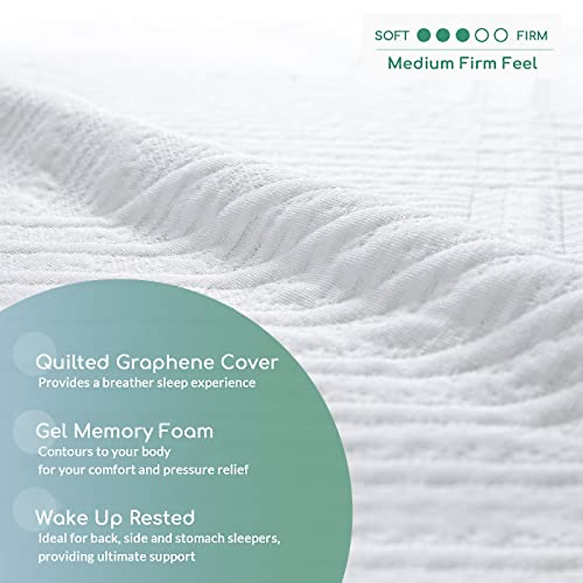 Airdown Queen Mattress, 8 Inch Green Tea Memory Foam Mattress for Cool Sleep, Medium Firm Supportive Mattresses for Pressure Relief, CertiPUR-US Certified, Mattress in A Box, Made in USA