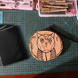 Longtereen 100 Sheets Carbon Paper, Black Graphite Paper for Tracing Patterns onto Wood, Paper, Canvas, and Other Crafts Projects.