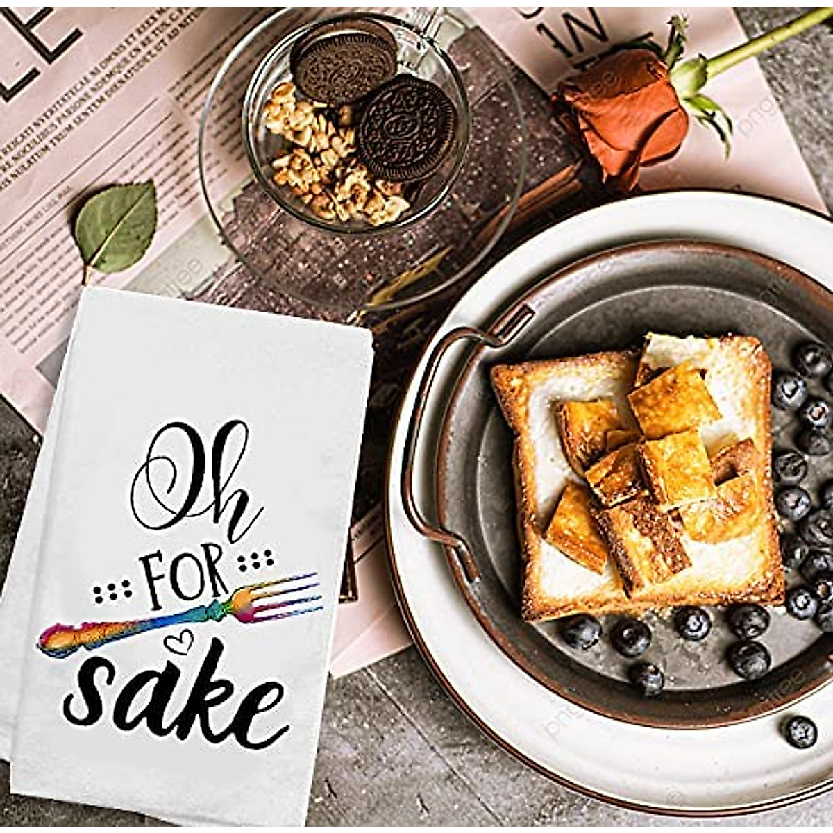 KamaLove Funny Kitchen Towels, Dishcloths Sets of 4.Best Housewarming Gifts, Funny Dish Towels, Cute Kitchen Towels.New Home Housewarming Gifts, Funny Sayings Towels, Decorative Tea Towels (Color)