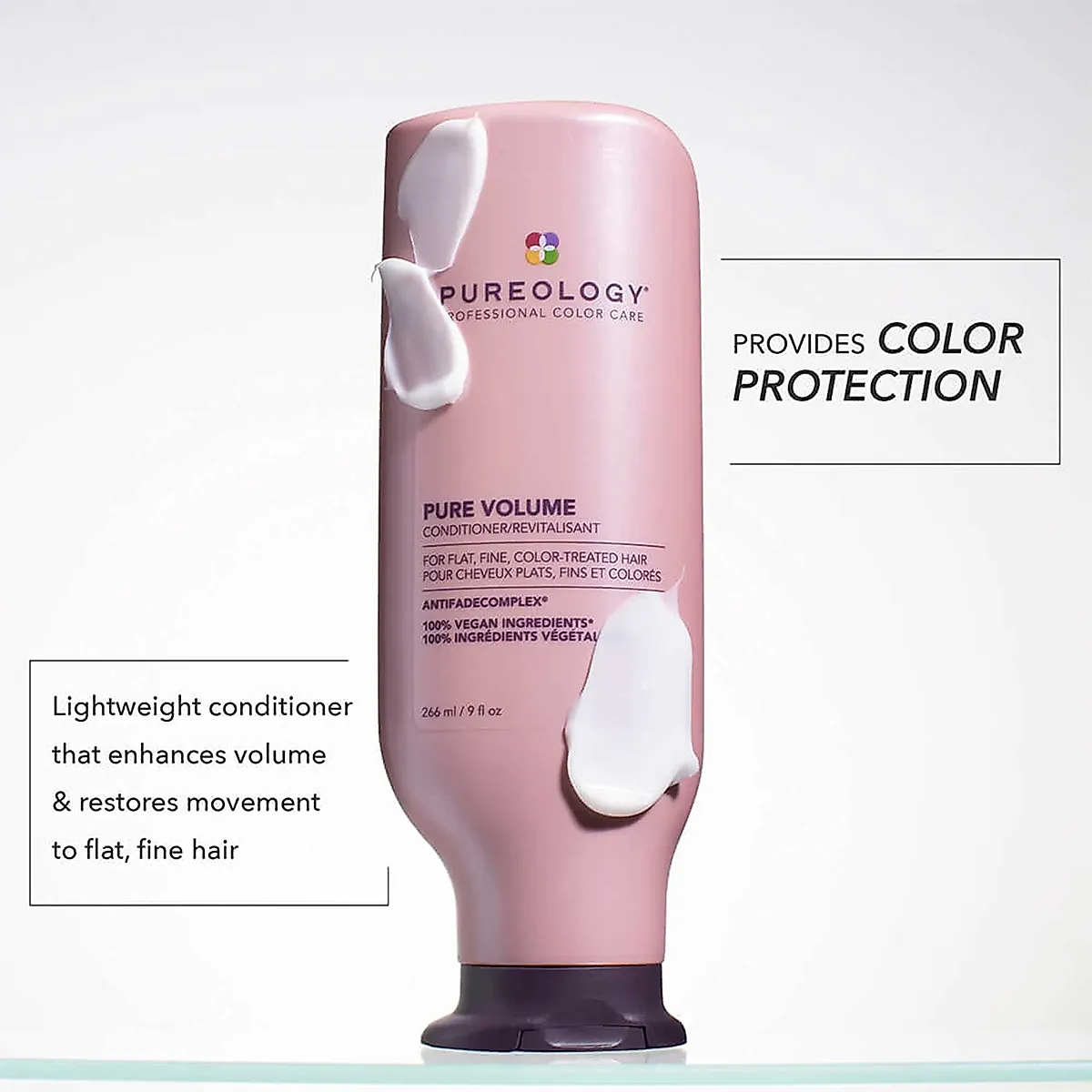 Pureology Pure Volume Conditioner | For Flat, Fine, Color-Treated Hair | Restores Volume & Movement | Sulfate-Free | Vegan | Updated Packaging | 1.7 Fl. Oz. |