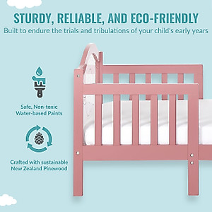 Dream On Me Rosie Toddler Bed in Classic Rose