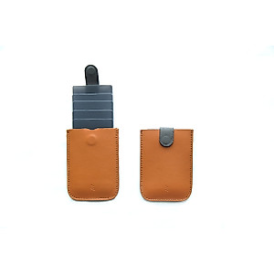 Allocacoc Slim wallet, DesignNest DAX wallet, Cascading pull-tab wallet, Hold upto 6 cards, small wallet, Card holder, Purse (Brown, Leather)