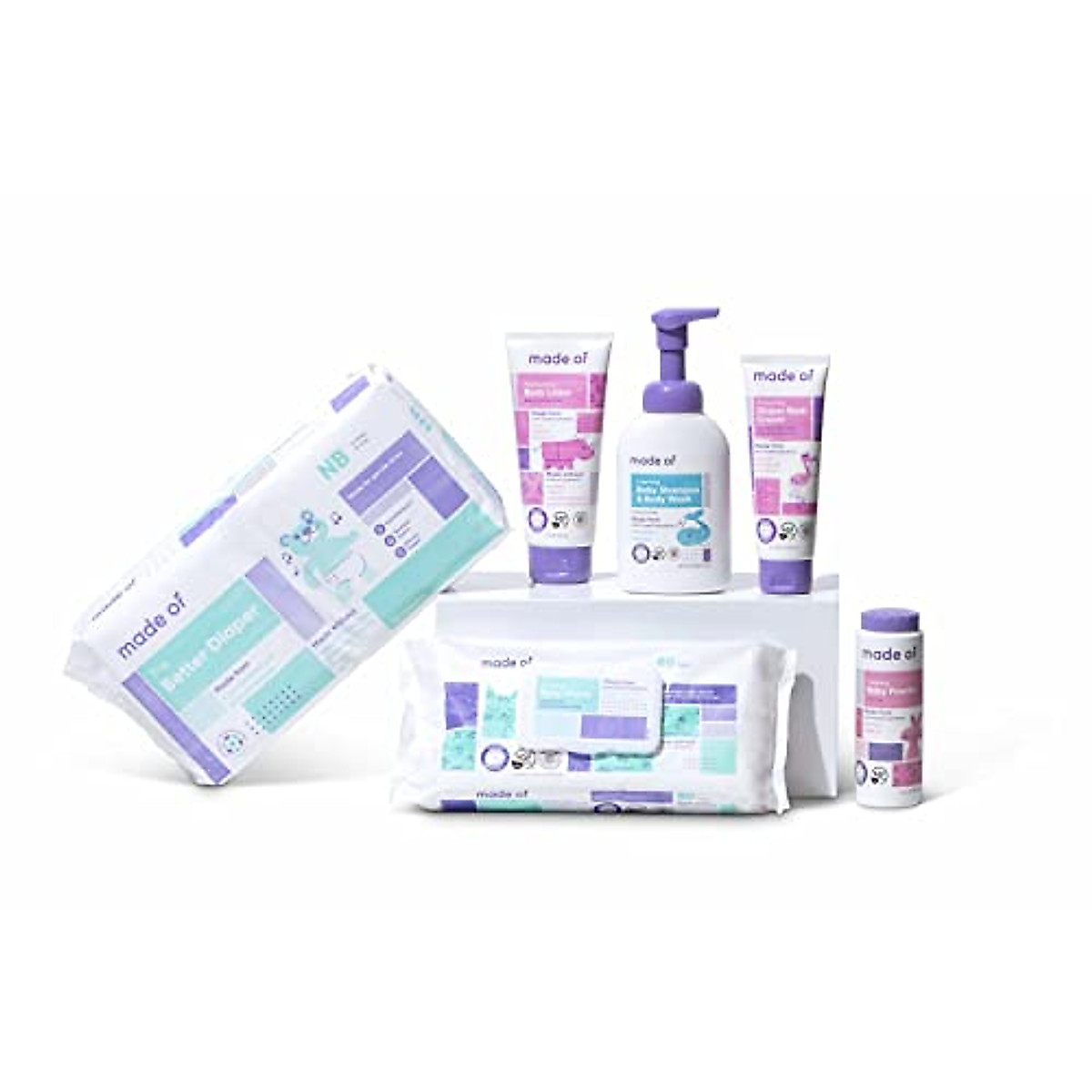 MADE OF Organic Baby Powder - Organic Corn Starch Baby Powder for Sensitive Skin - NSF Organic Certified - Made in USA - 3.4oz