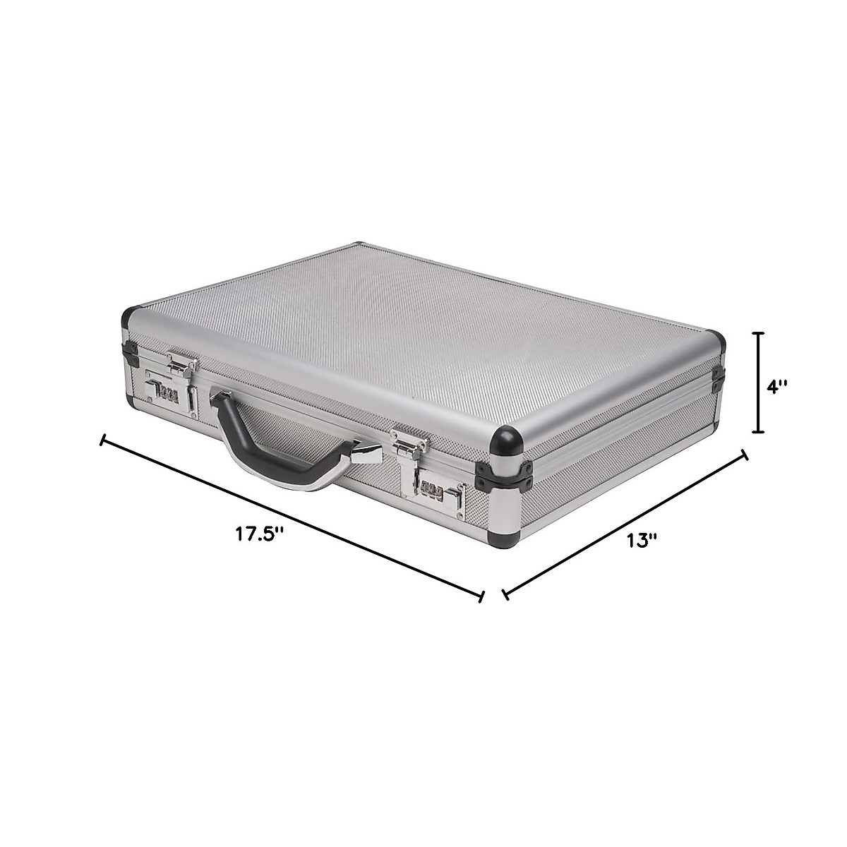 RoadPro SPC-931R 17.5" x 4" x 13" Silver Aluminum Briefcase,Medium