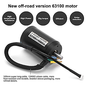 EVTSCAN 190kv Brushless Motor for Electric Mountain Bike for Electric Skateboard 5kw Glues Filled(8mm Round Shaft)