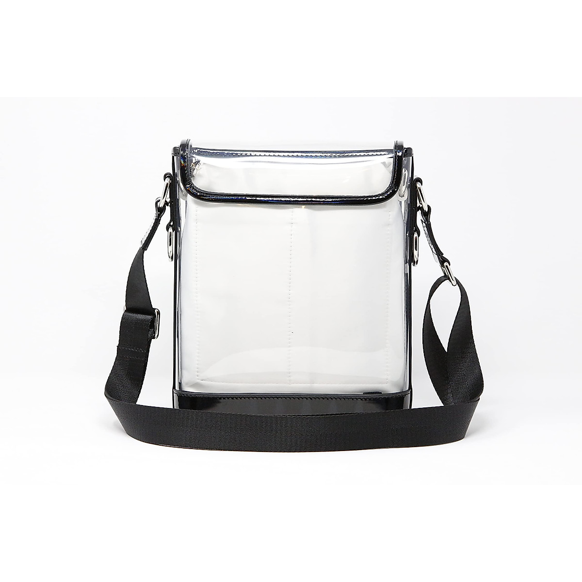 DOMINIE Messenger Unisex Black Holographic Leather/TPU Satchel Bag