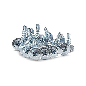 IMScrews 50pcs #7 x 1/2" Self Drilling Truss Head Screws Standard Thread Wood Work MDF Zinc