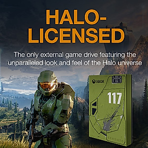 Seagate Game Drive for Xbox Halo Infinite SE 5TB External Hard Drive HDD - 3.5 Inch, USB 3.2 Gen 1 for Xbox One and Xbox Series X|S, customizable RGB LED lighting and Rescue Services (STKX5000400)