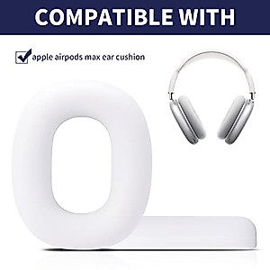 Damex Silicone Earpads Protector, Compatible with AirPods Max Ear Pad (White)