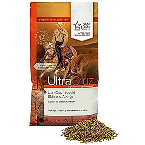 UltraCruz Equine Skin and Allergy Supplement for Horses, 10 lb, Pellet (80 Day Supply)