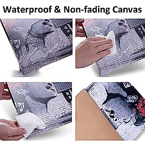 Oreichar Art Food Wall Art Black and White Coffee Bread Canvas Print Painting Yellow Picture for Cafe Dining Room Restaurant Kitchen Decoration (12"x12"x4pcs)