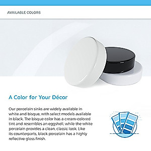 MR Direct u1913-w Sink Undermount Porcelain Bathroom White