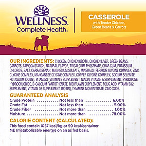 Wellness Petite Entrées Casserole with Tender Chicken, Green Beans & Carrots, 3-Ounce Cup (Pack of 12)