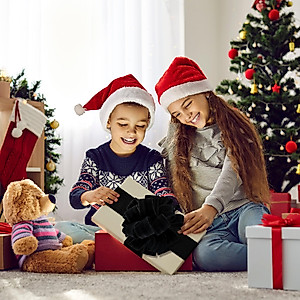 100 Yards Christmas Velvet Ribbon Wide Wired Outdoor Xmas Ribbon Waterproof Wrapping Velvet Decoration for Xmas Wreath Bows Floral Craft Decor(2.5'' x 100 yds,Black)