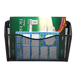 EASEPRES Mesh 3 Pockets File Organizer Hanging File Organizer Vertical Wall File Organizer Holder Rack