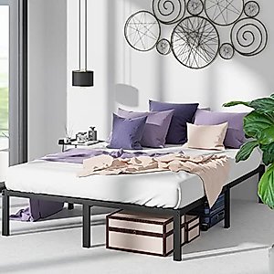 ZINUS Yelena 14 Inch Metal Platform Bed Frame / Steel Slat Support / No Box Spring Needed / Easy Assembly, Full