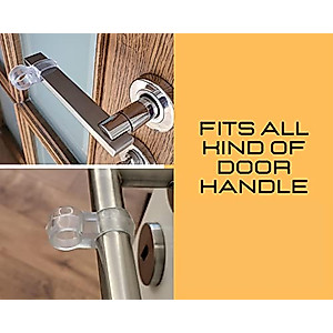 Clear Door Stopper Wall Protector (4 Pcs), Silicone Door Handle Stoppers, Noise Canceling from Door Knobs, Silicone Clear Door Bumper, Door Knob Wall Shield, Shock Absorbent Wall Protector